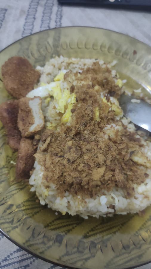 Rice Chicken Nugget Abon Sapi Stock Photo - Image of food, indonesian ...