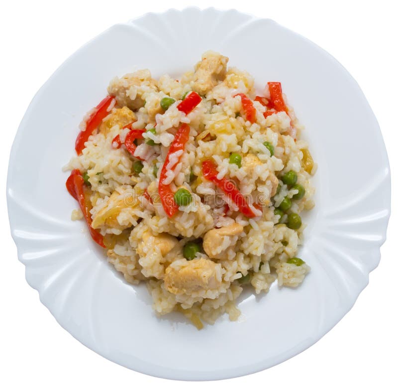 Rice with Chicken and Vegetable Stock Image - Image of rice, food: 22164263