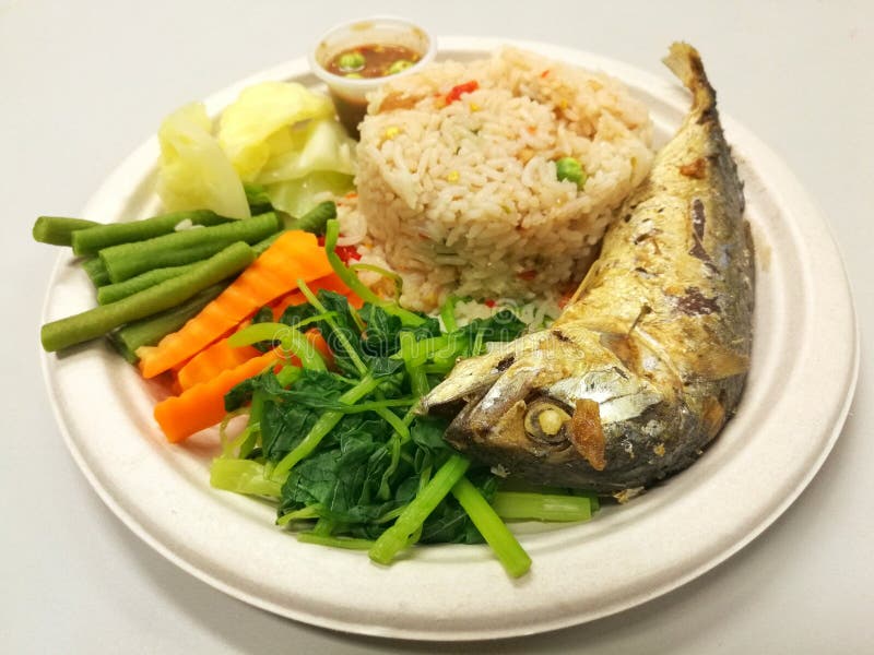 Rice, Chili Paste, Fish Fry Stock Image - Image of fish, blanching ...