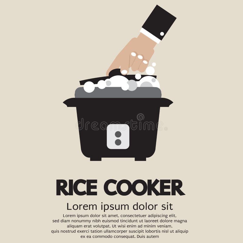 Rice Cooker Clipart Vector Illustration. Simple Red Electric Cooker ...