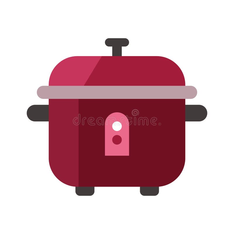 Rice Cooker Flat Clipart Vector Illustration Stock Vector ...