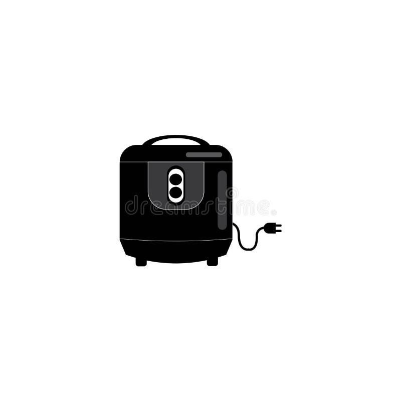 Rice Cooker Icon Logo Vector Stock Illustration - Illustration of ...