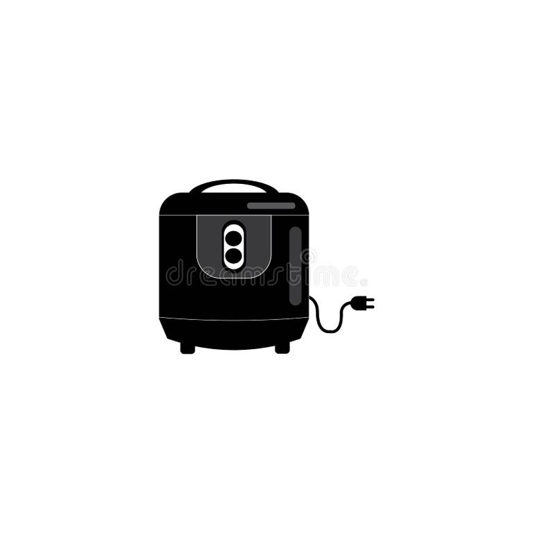 Rice Cooker Icon Logo Vector Stock Illustration - Illustration of ...