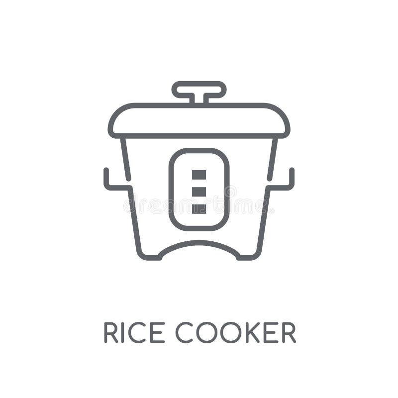 Cooker Linear Icon. Modern Outline Cooker Logo Concept on White Stock ... Cooker Linear Icon. Modern Outline Cooker Logo Concept on White Stock ...
