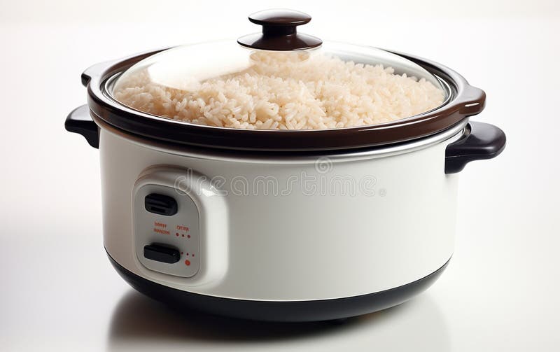 Rice Cooker with White Background -Generative Ai Stock Illustration ...