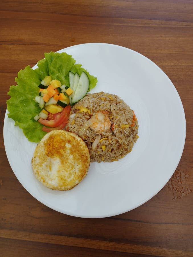 Rice Cooking Food with Egg for Breakfast Stock Image - Image of rice ...