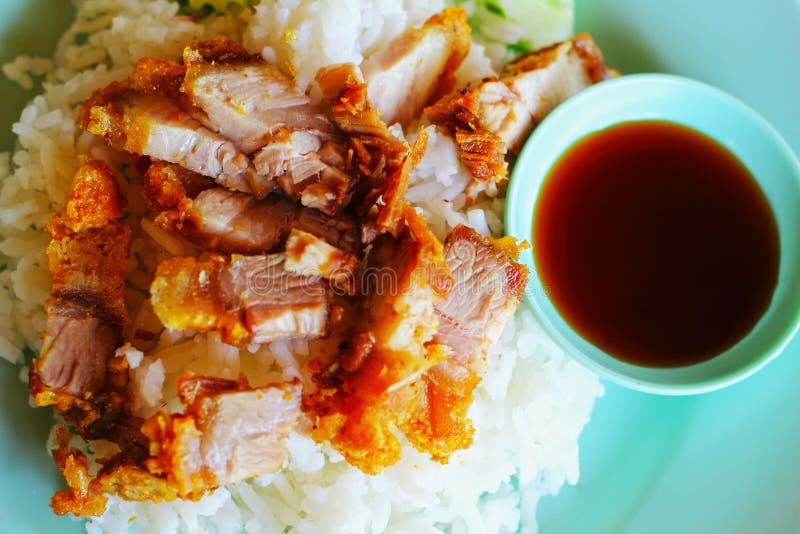 Rice crispy pork stock image. Image of hong, dining, warm - 33478267