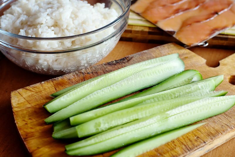 Rice and cucumber stock image. Image of white, cuisine - 13972727