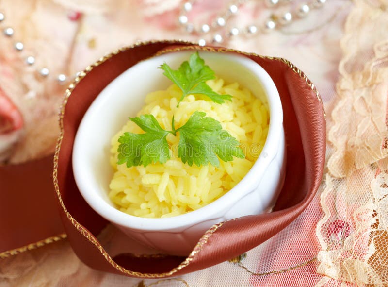 Rice with curcuma stock photo. Image of elegant, curcuma - 26036134