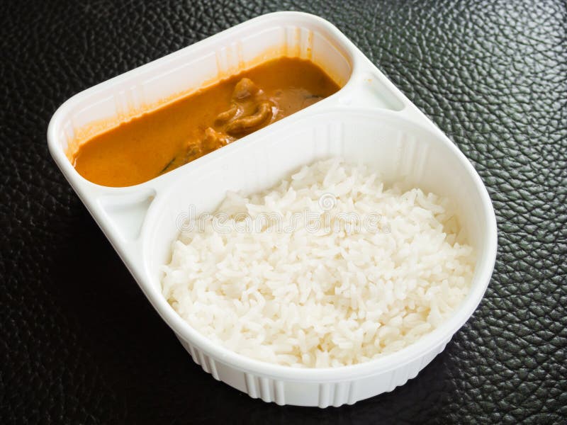 Rice and Curry in the Meal Box Set Stock Photo - Image of lunch, asian ...