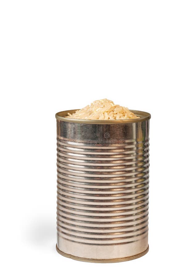 Canned rice stock image. Image of aluminum, organic, isolated - 40406601