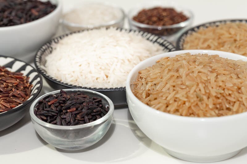 Rice, Different Varieties of Raw Rice Stock Image - Image of meal, diet ...