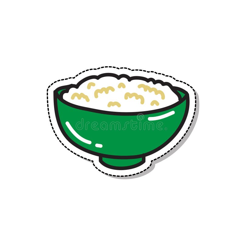 Rice Doodle Icon, Vector Illustration Stock Illustration - Illustration ...