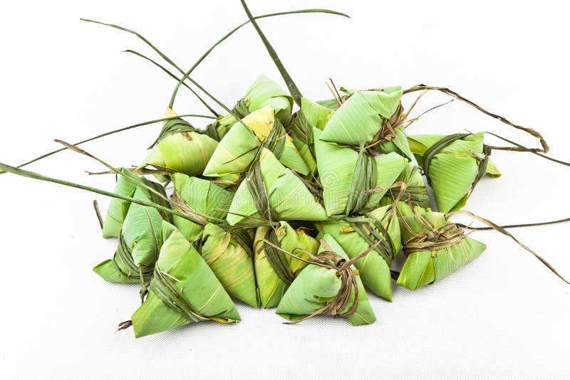 Rice dumpling wrap leaves stock image. Image of food - 24833135
