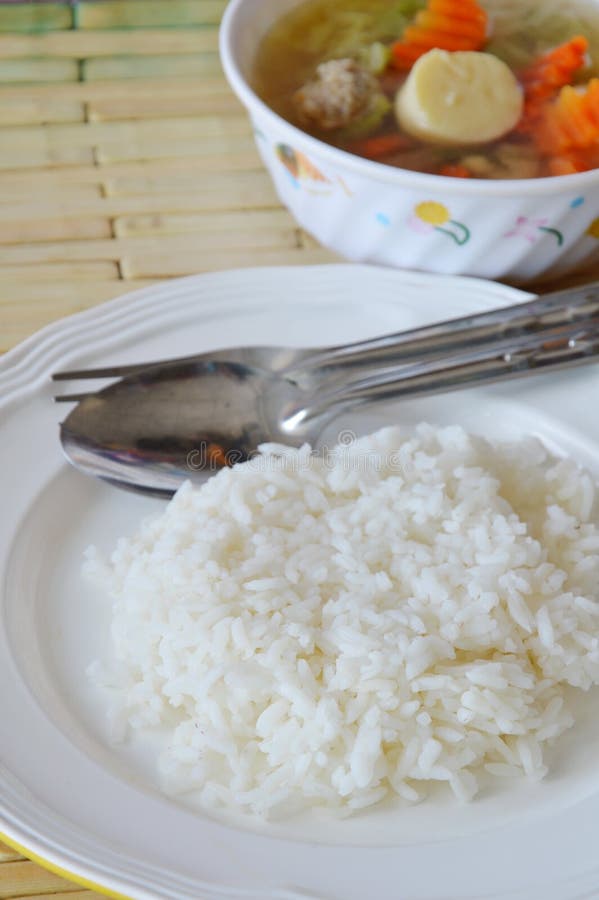 Boiled Chinese Cabbage With Egg Tofu And Minced Pork Soup In Hot Pot ...