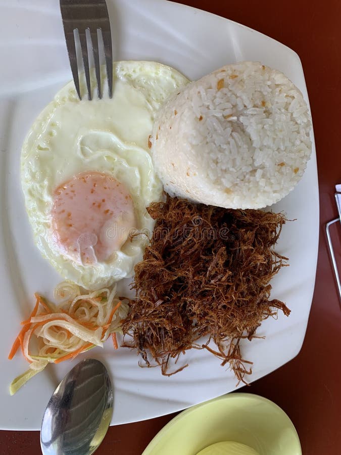 Breakfast Plate for Filipino Stock Photo - Image of rice, breakfast ...