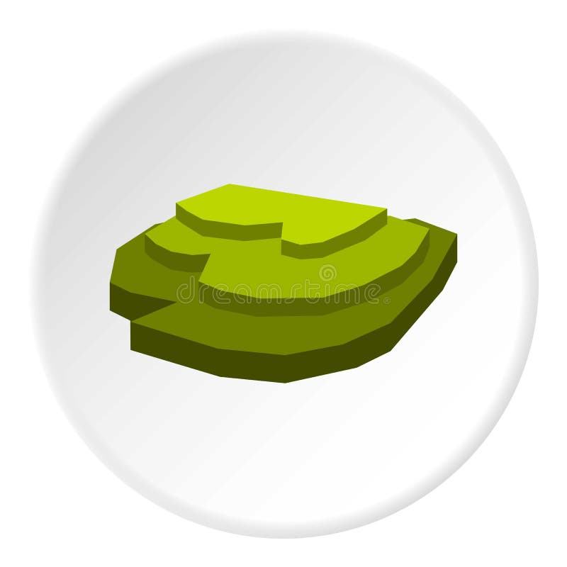 Rice Field Icon, Flat Style Stock Vector - Illustration of food ...