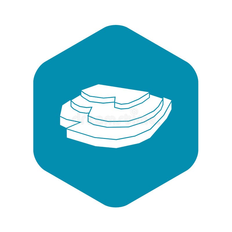 Rice Field Icon, Simple Style Stock Vector - Illustration of field ...