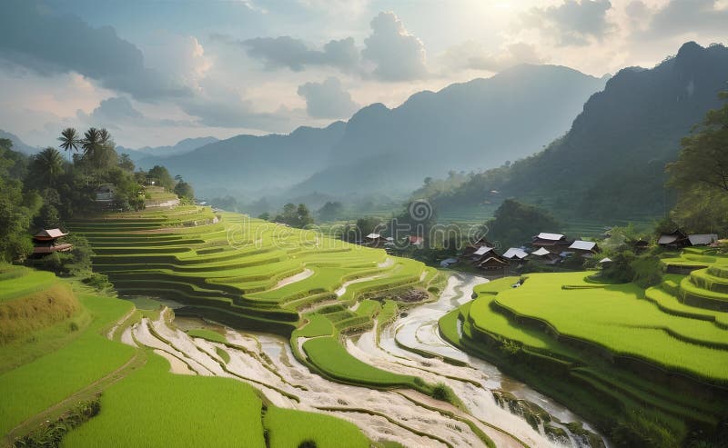 Bali Rice Terrace Stock Illustrations – 350 Bali Rice Terrace Stock ...