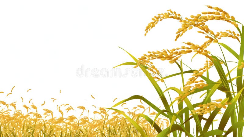 Rice plant stock vector. Illustration of culm, pick, kernel - 11277904