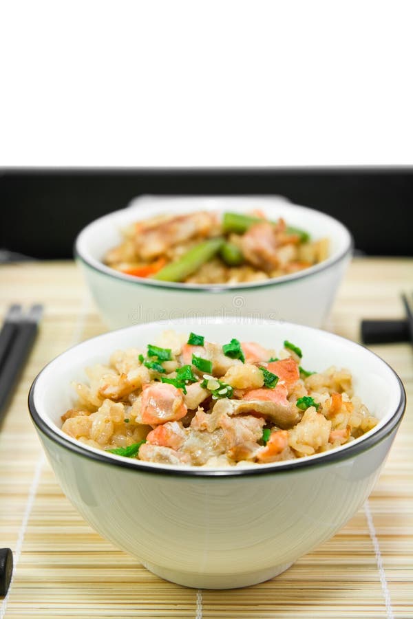 Rice with a Fish and Vegetables Stock Image - Image of east, bean: 7292529