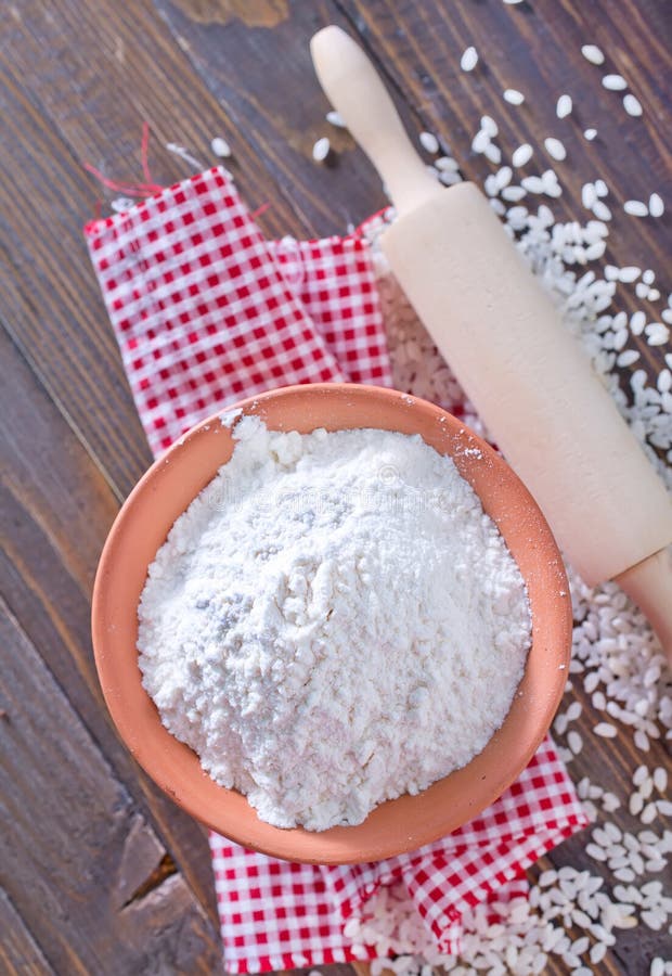 Rice flour stock image. Image of ingredient, brown, domestic - 44837045