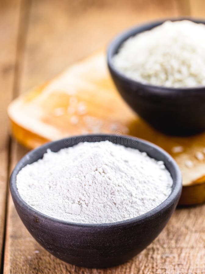 Rice Flour is a Flour Made from Finely Ground Rice Stock Photo - Image ...