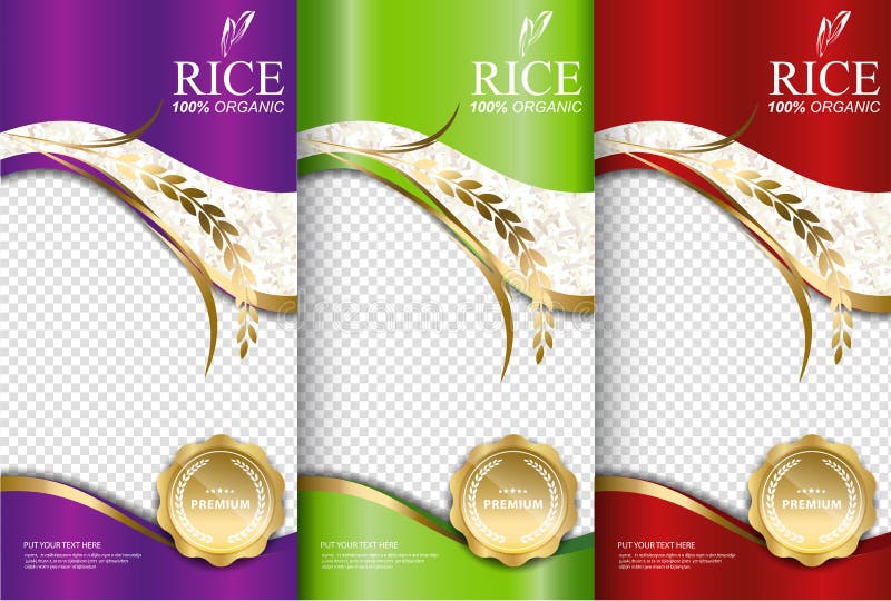 Rice Food or Thai Food, Banner and Poster Template Vector Design Stock ...