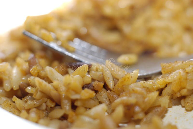 Rice and fork stock photo. Image of dried, staple, cereal - 12039574