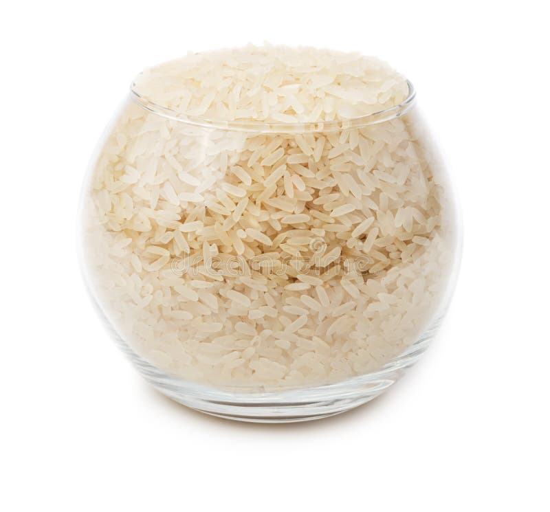 Rice in glass bowl stock image. Image of plants, basmati - 44600203