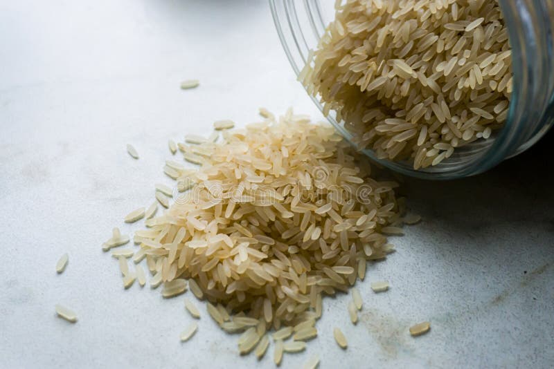 Rice in a glass stock photo. Image of brown, vegetarian - 213844660