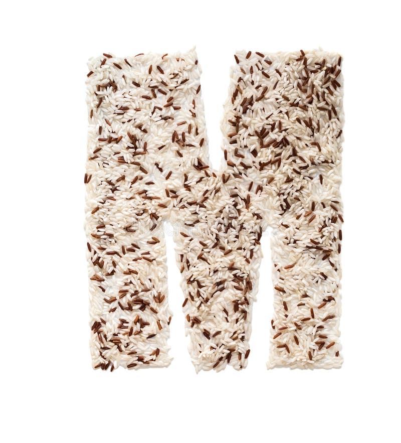 Rice Grain Forming an Alphabet Letter S Stock Photo - Image of grain ...