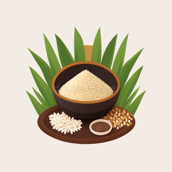 Rice grain illustration stock illustration. Illustration of vector ...