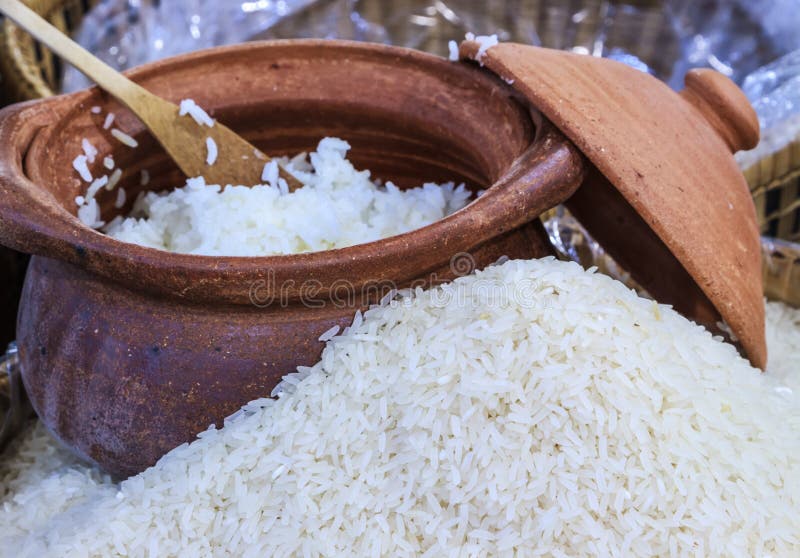 Rice stock image. Image of ladle, asian, ingredient, bamboo - 39317053