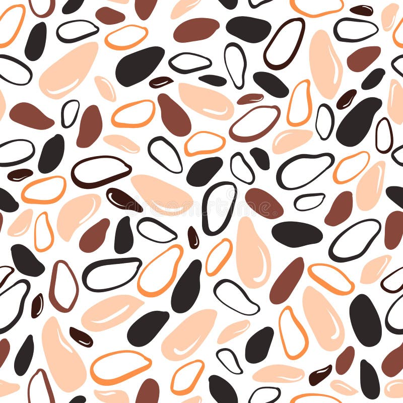 Rice Grain. Vector Background. Seamless Pattern Stock Vector ...