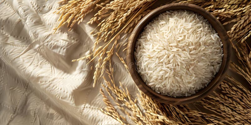 Rice Grains Background, Close Up of Rice Grains Background, Background ...
