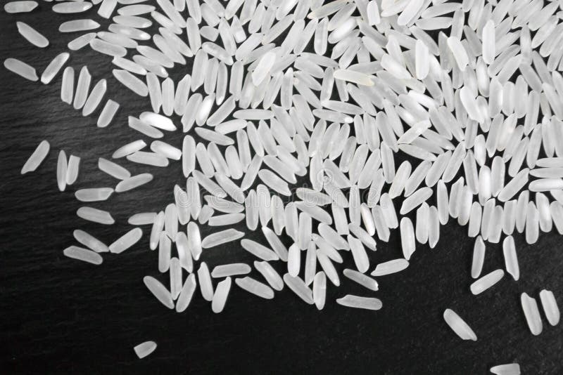 Rice Grains on a Black Background Stock Image - Image of grain, healthy ...