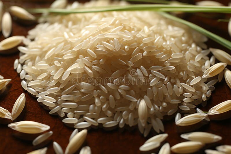 Rice Grains Distributed Across the Table, an Artistic Tabletop ...