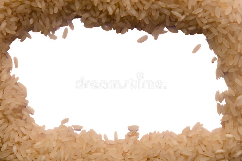 Rice Grains Forming a Border with a Blank Center Stock Image - Image of ...