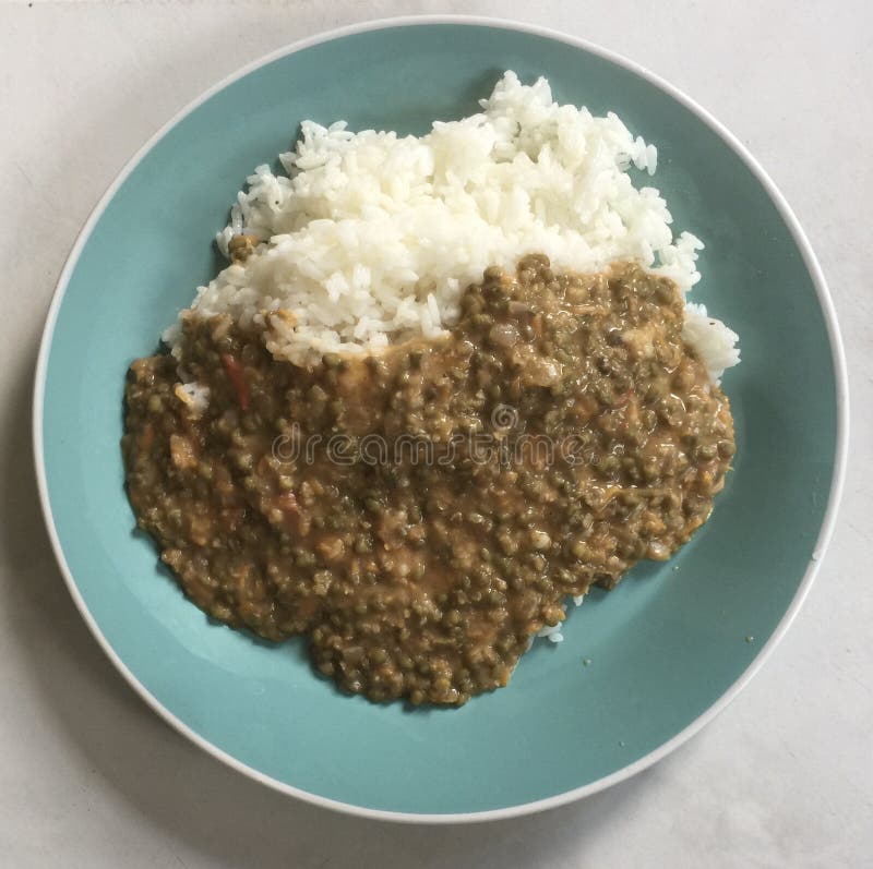 Rice with Green Grams stock image. Image of fried, rice - 211053677