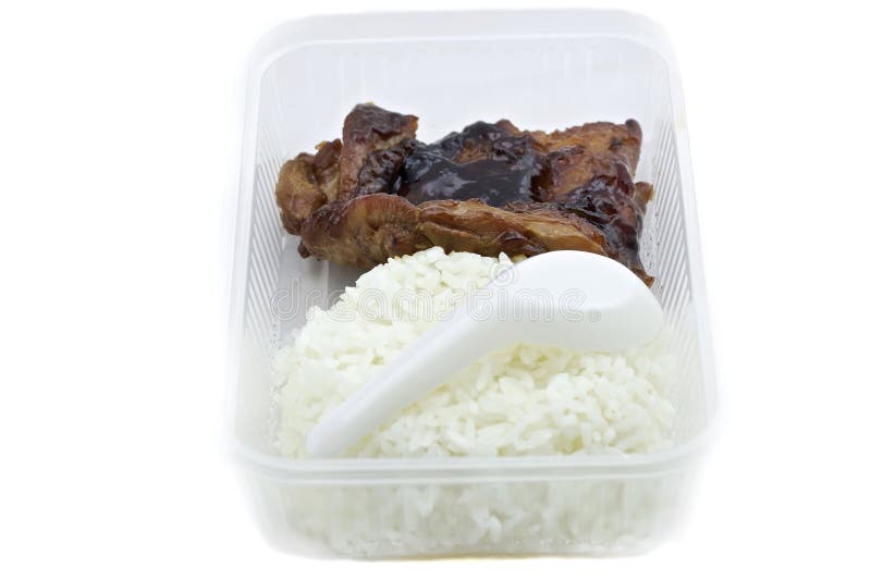 Rice Grilled Chicken stock photo. Image of chicken, thai - 59113294