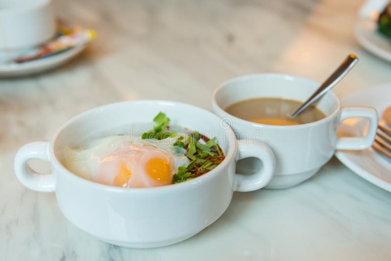 Rice Gruel Breakfast on Table. Stock Photo - Image of gruel, thai ...