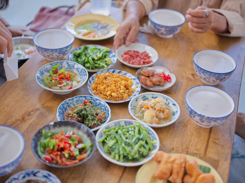 Rice Gruel and Side Dish . Concept Breakfast THAI STYLE Stock Image ...