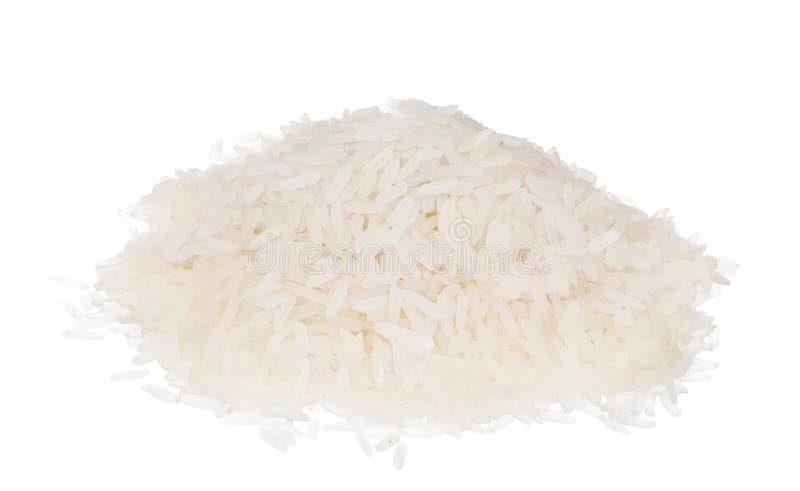 Rice Heap Isolated on White Stock Image - Image of white, objects: 69560221