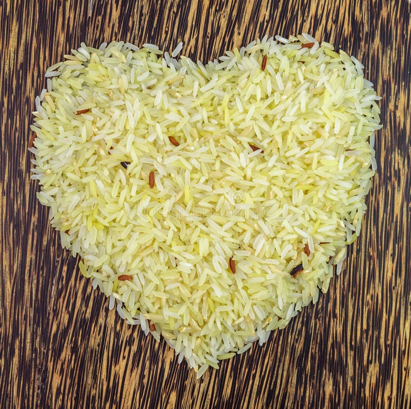 Rice stock image. Image of wood, heart, grain, seed, concept - 46054359