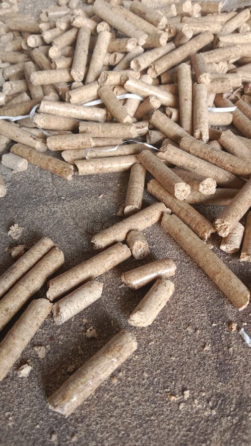 Rice Husk Pellets are an Alternative Boiler Fuel Stock Image - Image of ...