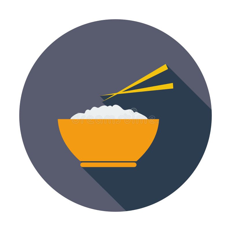 Rice icon stock vector. Illustration of fast, vector - 92002561