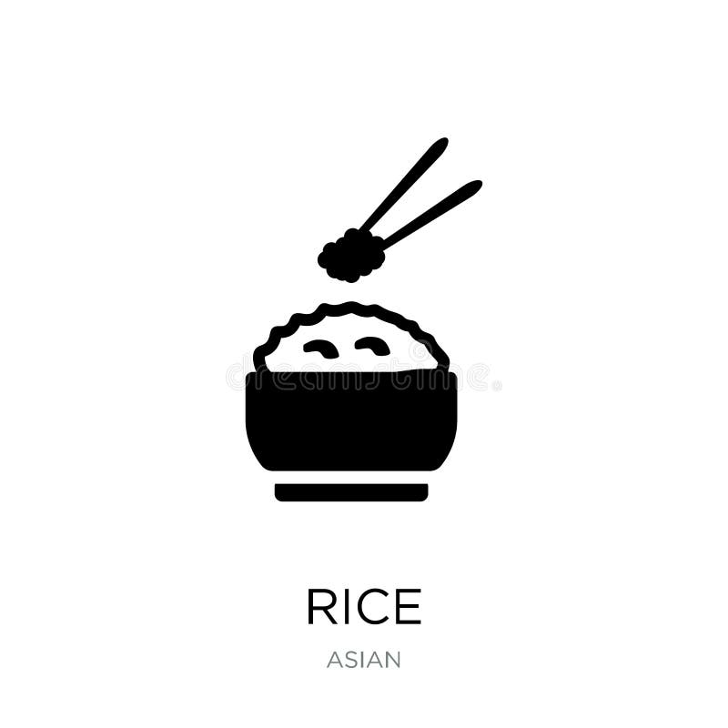 Rice Icon in Trendy Design Style. Rice Icon Isolated on White ...