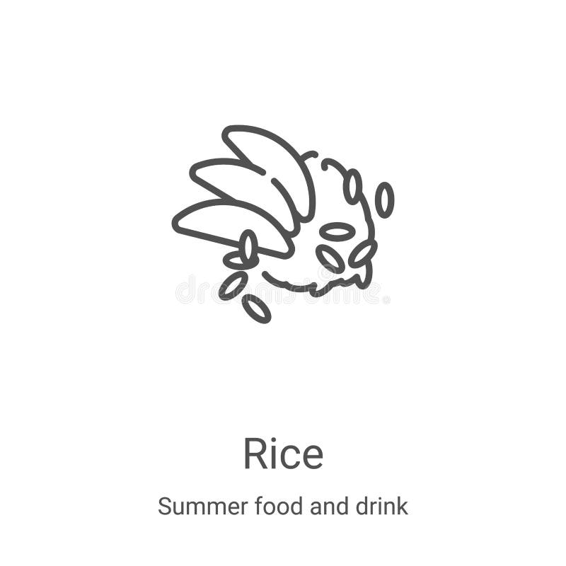 Rice Icon Vector from China Collection. Thin Line Rice Outline Icon ...