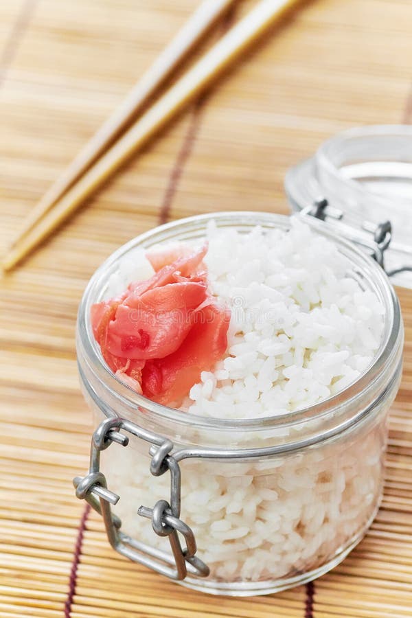 Rice in jar stock image. Image of ginger, japanese, yellow - 72101555